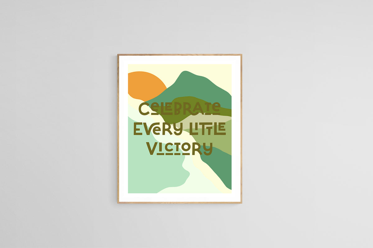 Celebrate Every Victory - Modern Art Print – Alicia Bock Print Shop